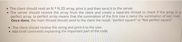 Solved Write The Code Of A C Programsocket And Threads