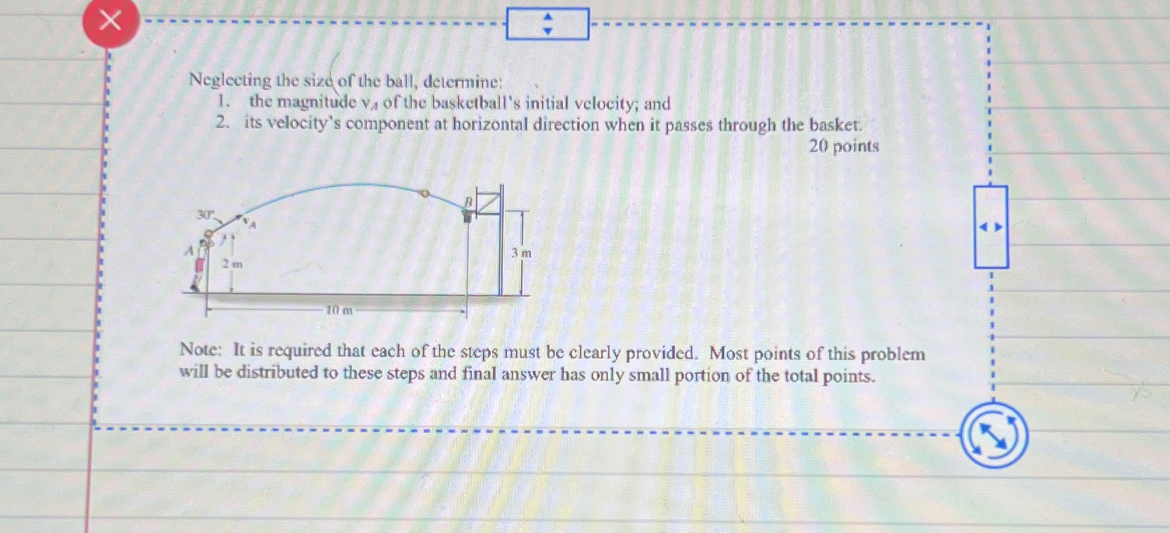 Solved Neglecting the size of the ball, delermine:\\nthe | Chegg.com