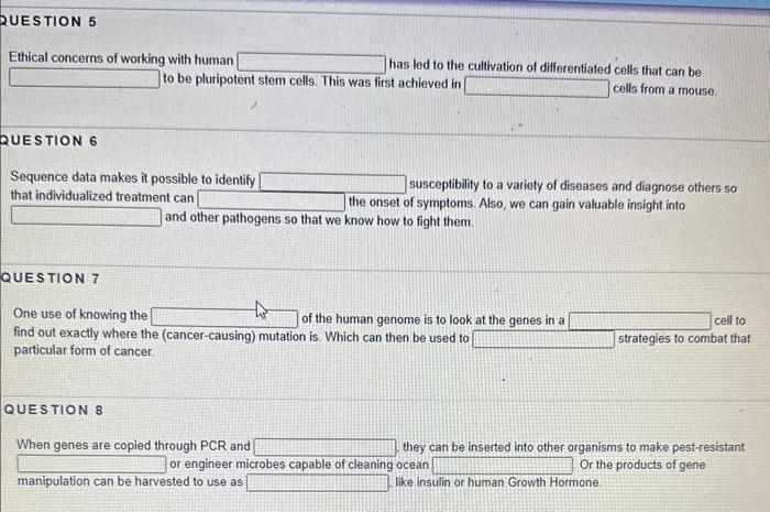 Solved Ethical concerns of working with human has led to the | Chegg.com