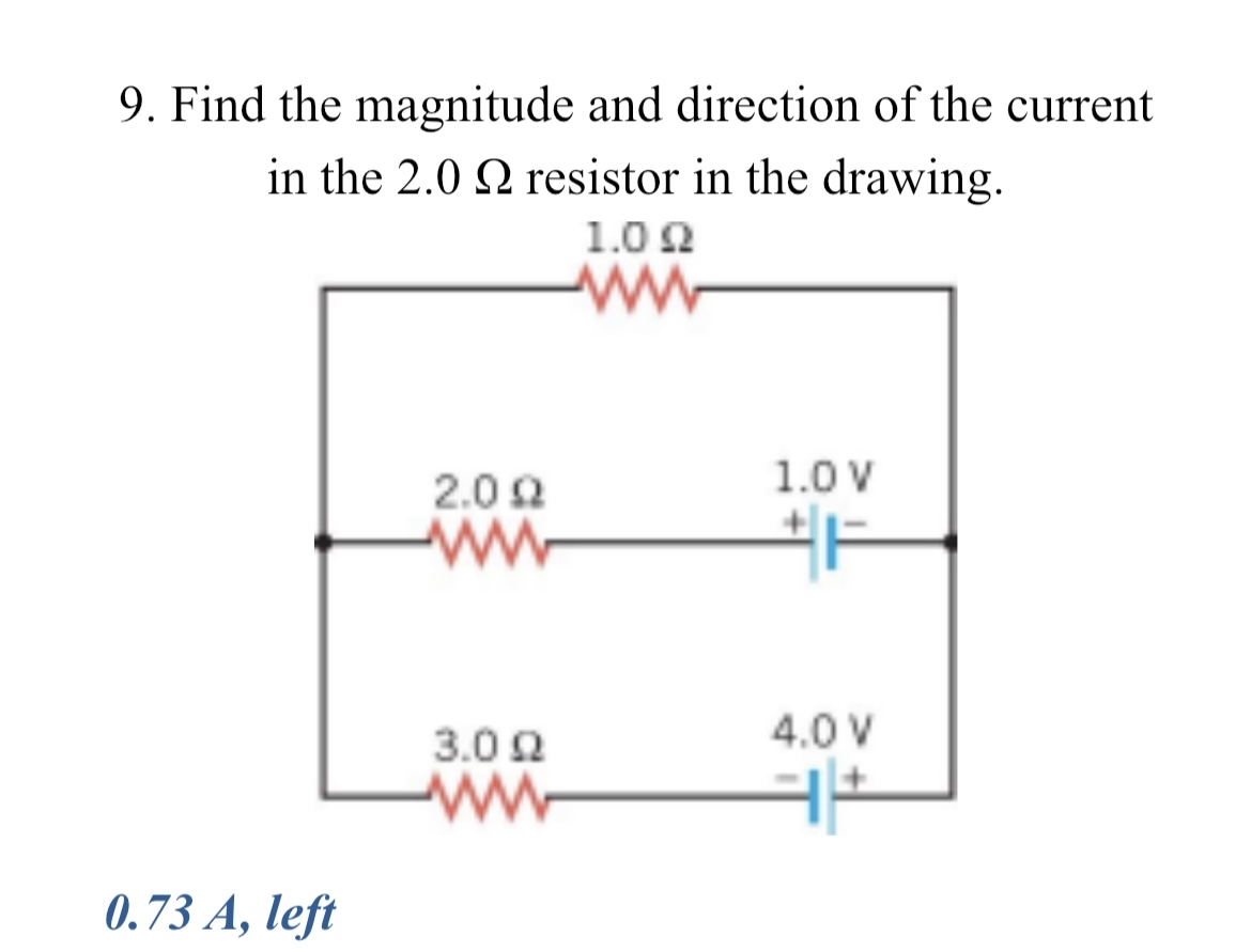 Solved Find the magnitude and direction of the current in | Chegg.com