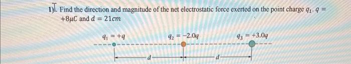 Solved 1) Find the direction and magnitude of the net | Chegg.com