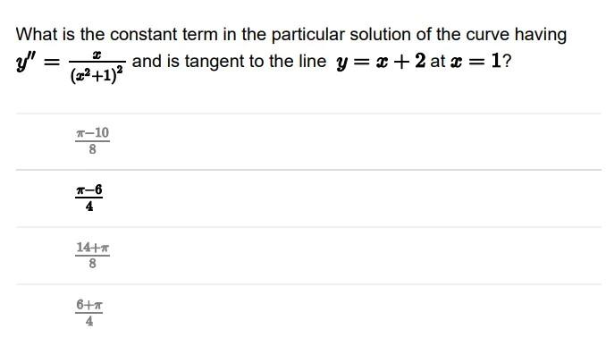Solved What is the constant term in the particular solution | Chegg.com