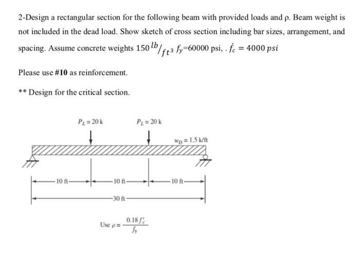 Solved 2-Design a rectangular section for the following beam | Chegg.com
