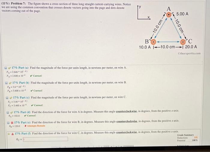 (11\%) Problem 7: The figure shows a cross section of | Chegg.com