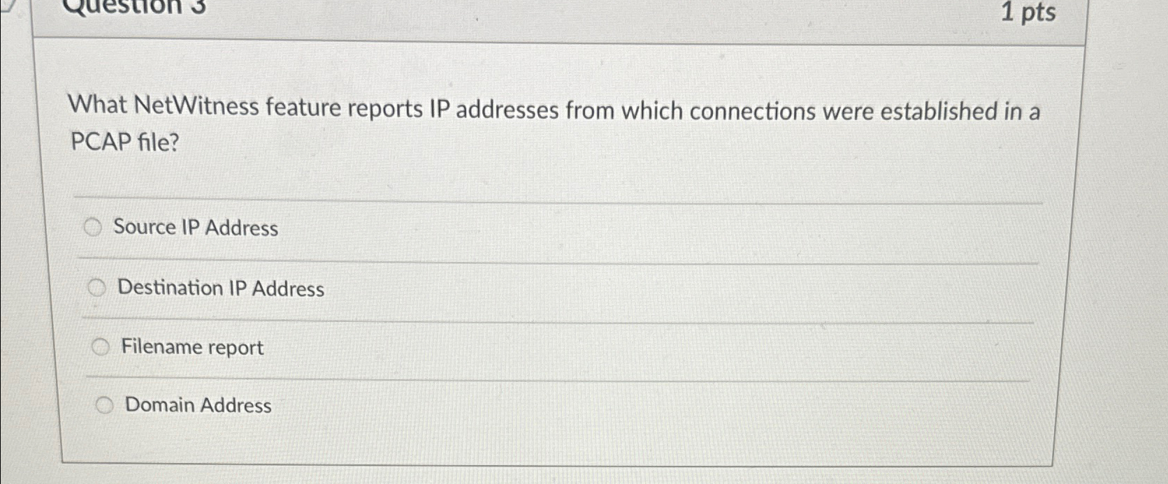 Solved What NetWitness feature reports IP addresses from | Chegg.com
