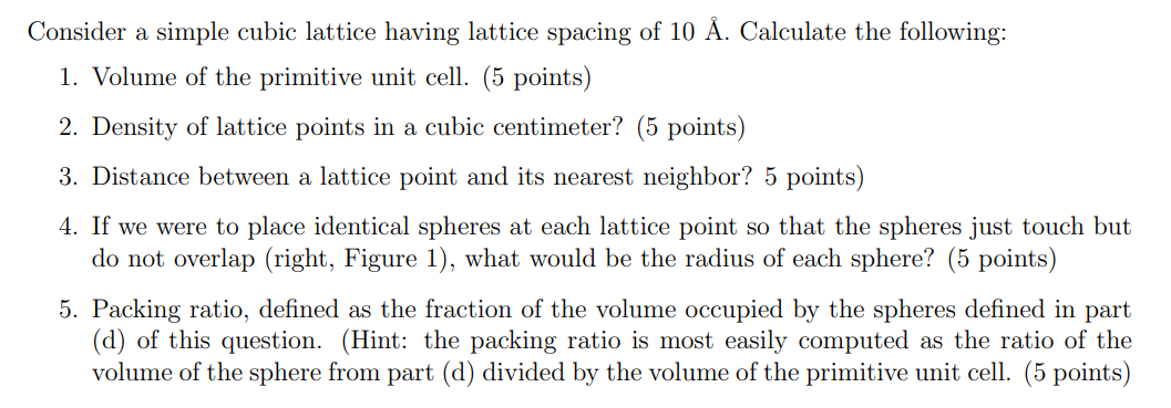 Solved Consider a simple cubic lattice having lattice | Chegg.com