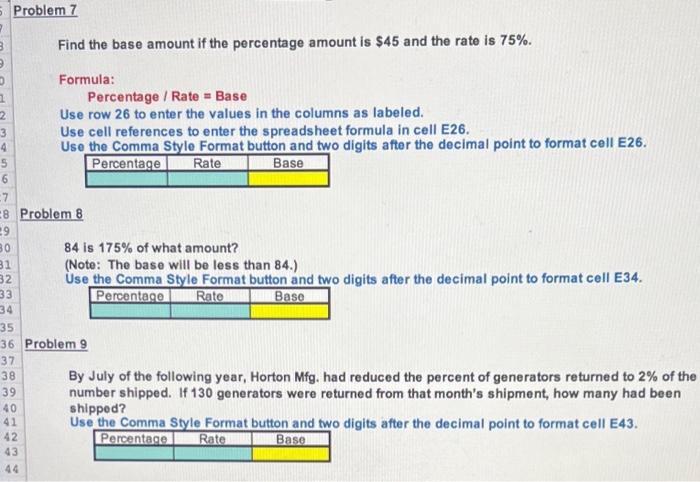 Solved Find the base amount if the percentage amount is $45 | Chegg.com