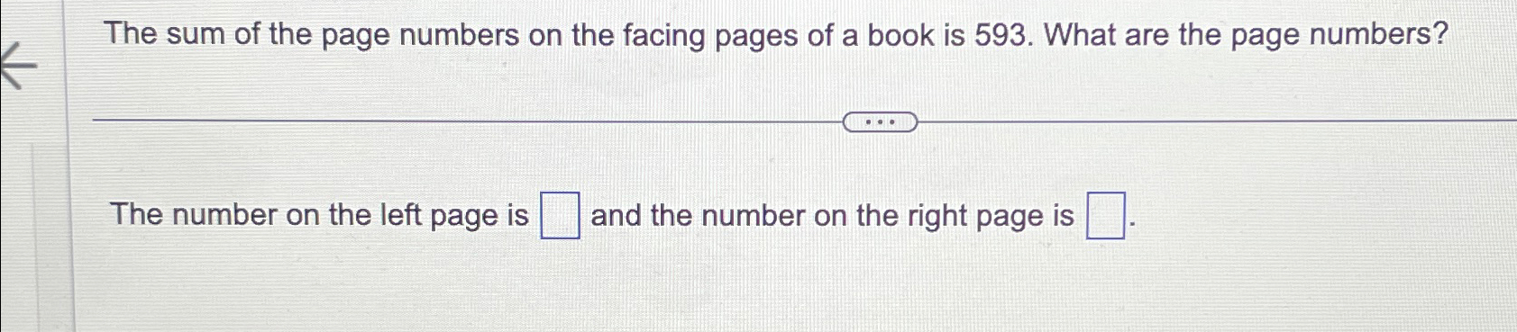 Solved The sum of the page numbers on the facing pages of a | Chegg.com