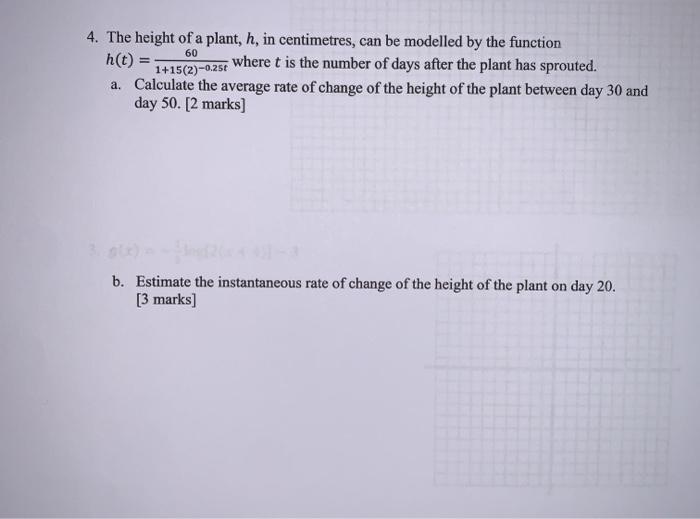 Solved 4. Use Grade 12 Advanced Functions Methods To Answer | Chegg.com
