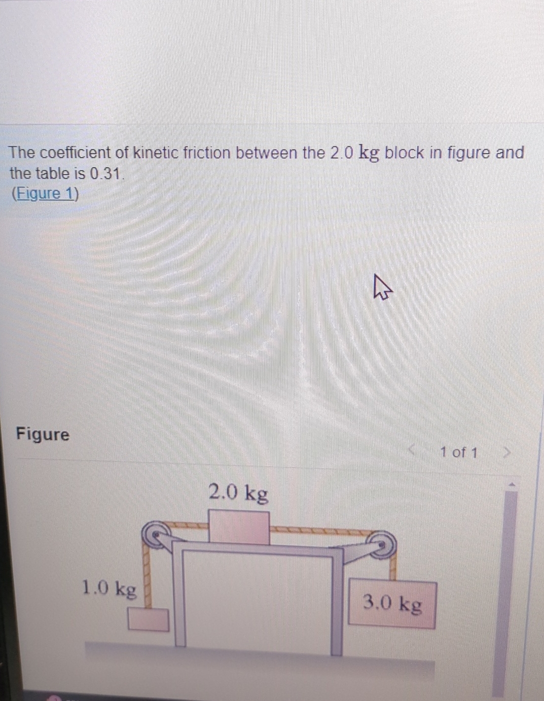 The coefficient of kinetic friction between the 2.0kg | Chegg.com