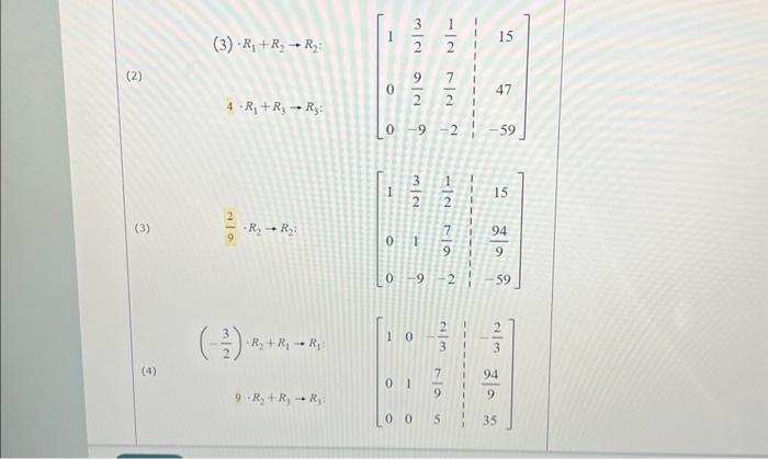 Solved Consider the following system of linear equations. | Chegg.com