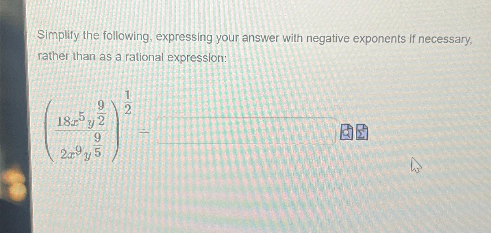 Solved Simplify the following, expressing your answer with | Chegg.com