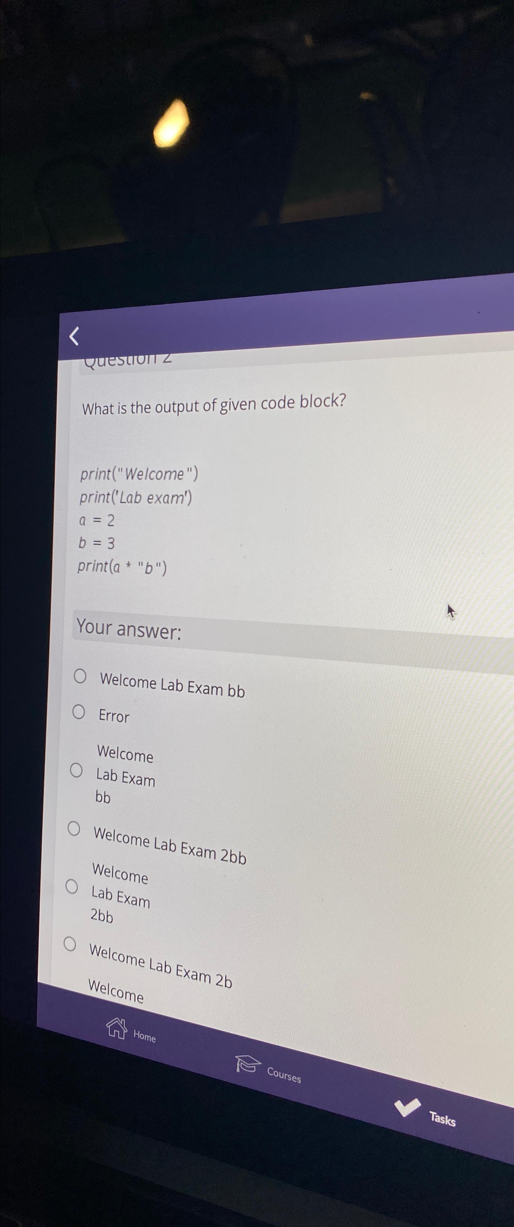 Solved What is the output of given code | Chegg.com