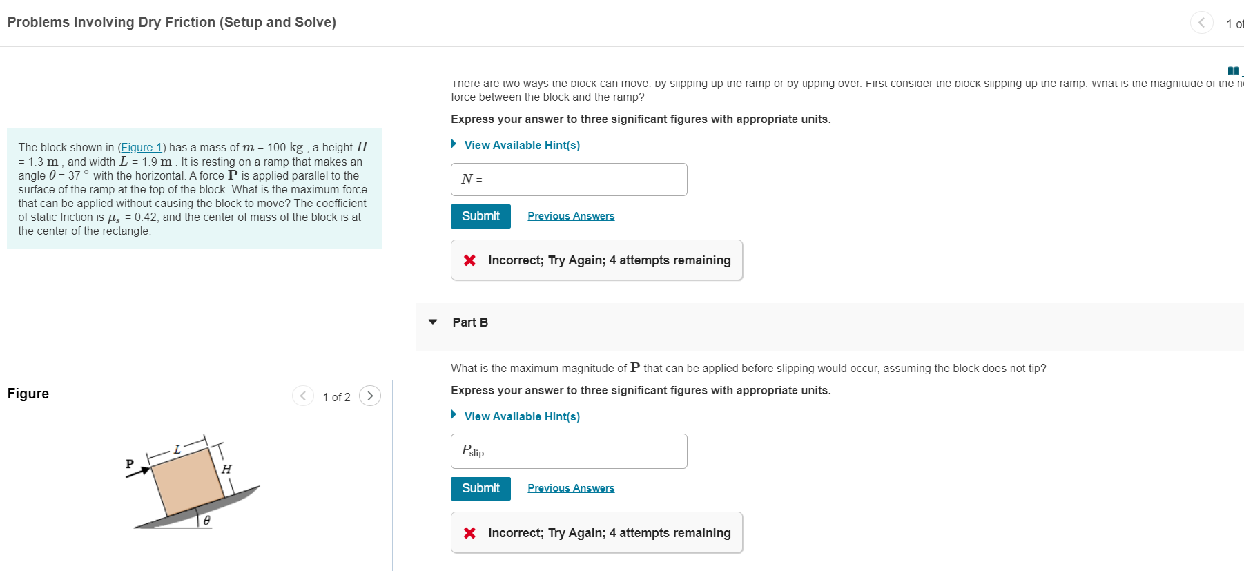 Solved The block shown in (Figure 1) ﻿has a mass of m=100kg, | Chegg.com