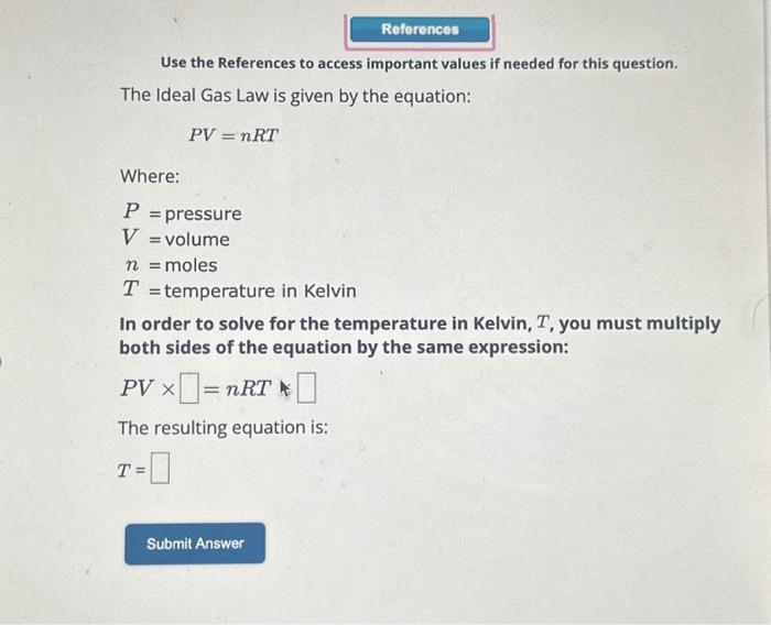 Solved Use the References to access important values if | Chegg.com