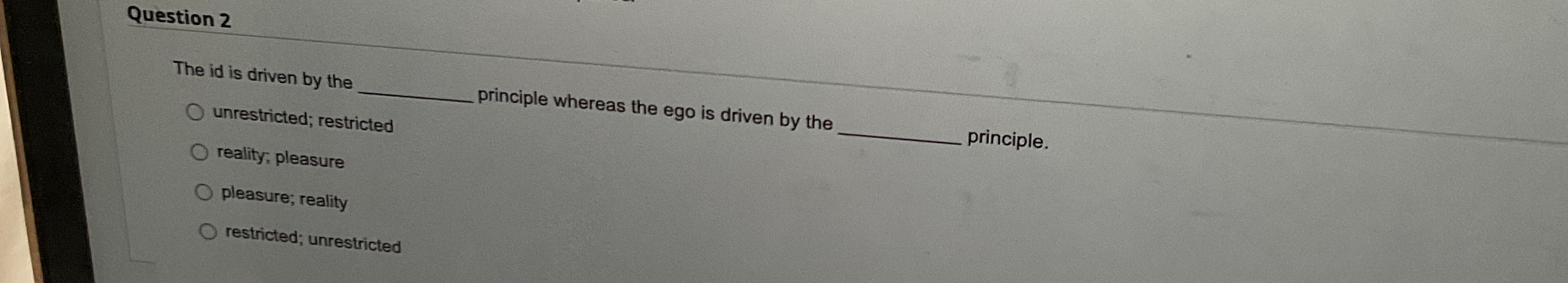 Solved Question 2The id is driven by the q, ﻿principle | Chegg.com