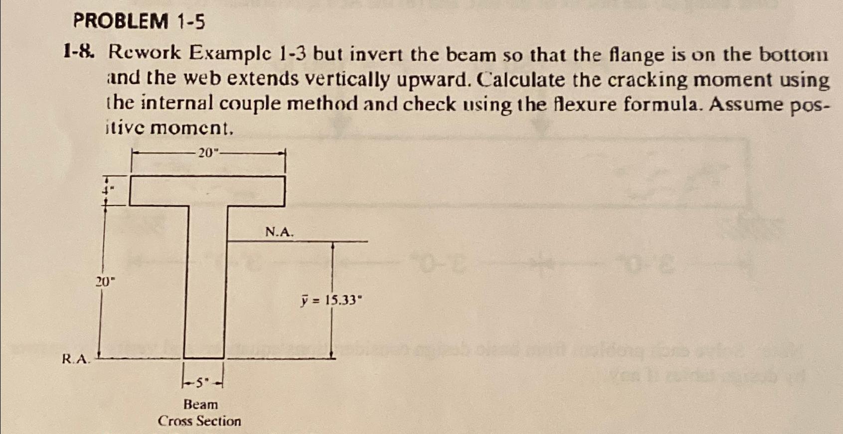 Solved PROBLEM 1-5\\n1-8. Rework Example 1-3 but invert the | Chegg.com