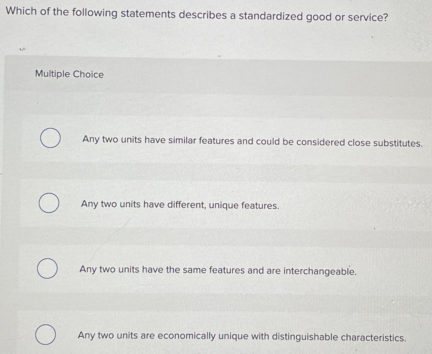 Solved Which of the following statements describes a | Chegg.com