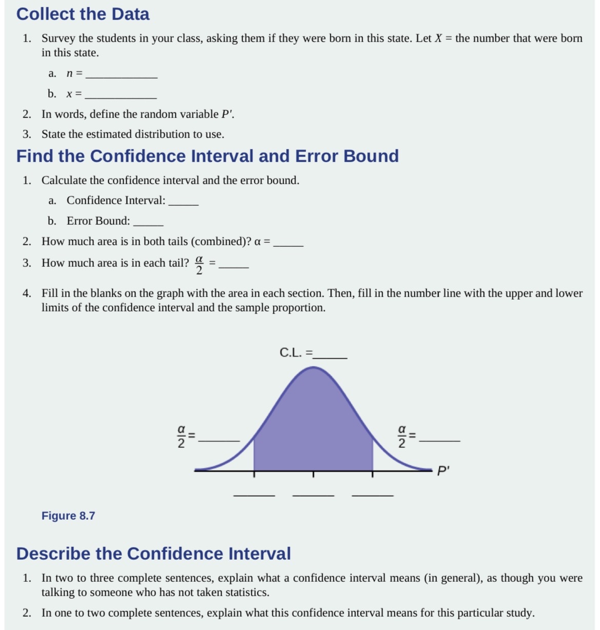 Solved Collect the DataSurvey the students in your class, | Chegg.com