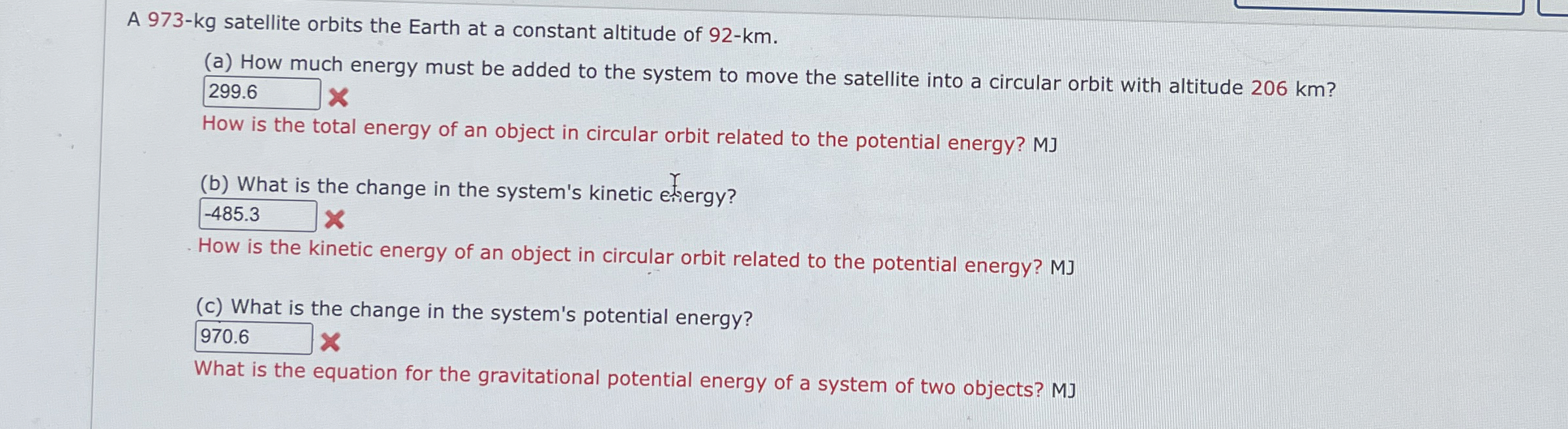 Solved A 973-kg ﻿satellite orbits the Earth at a constant | Chegg.com