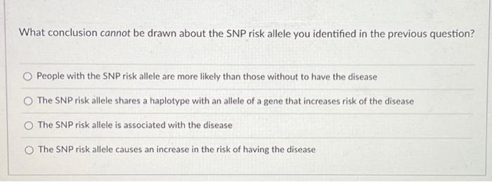 Solved Results are shown above for 3 biallelic SNPs on the | Chegg.com