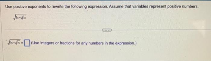 Solved Use positive exponents to rewrite the following | Chegg.com