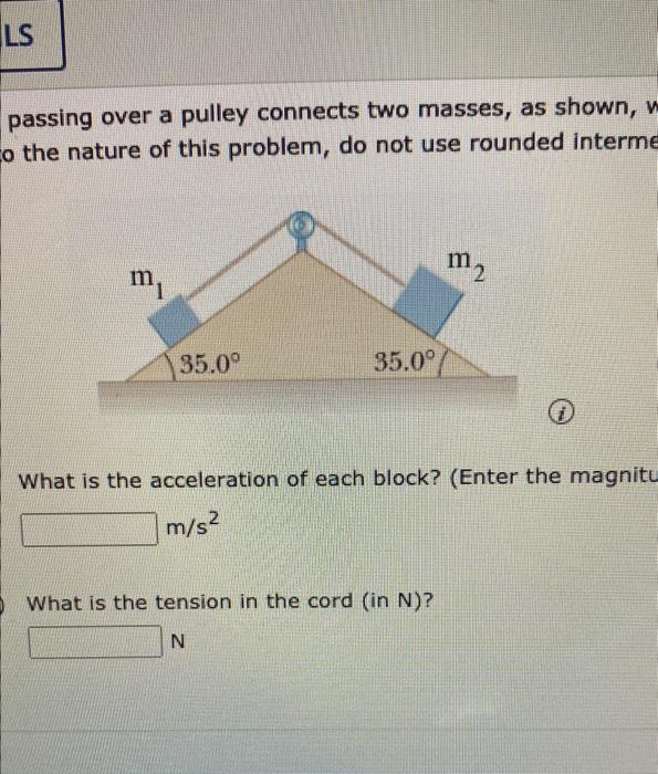 Solved (a) What is the acceleration of each biock? (triter | Chegg.com