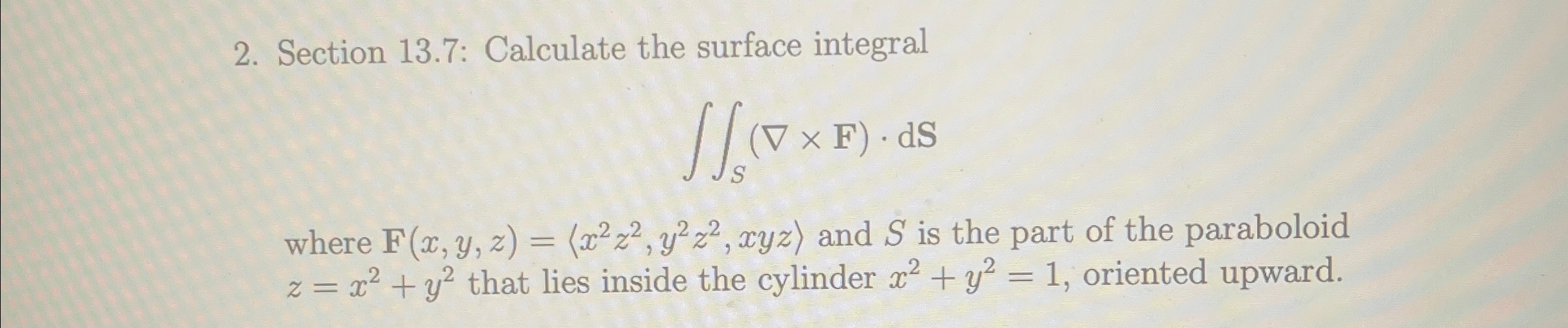 Solved Section 13.7: Calculate the surface | Chegg.com