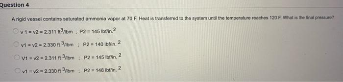 Solved A closed vessel contains 0.1 m3 of saturated liquid | Chegg.com