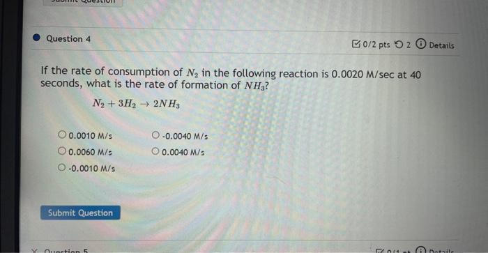 Solved If the rate of consumption of N2 in the following | Chegg.com