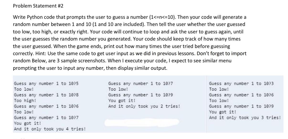 Solved Problem Statement #2Write Python code that prompts | Chegg.com