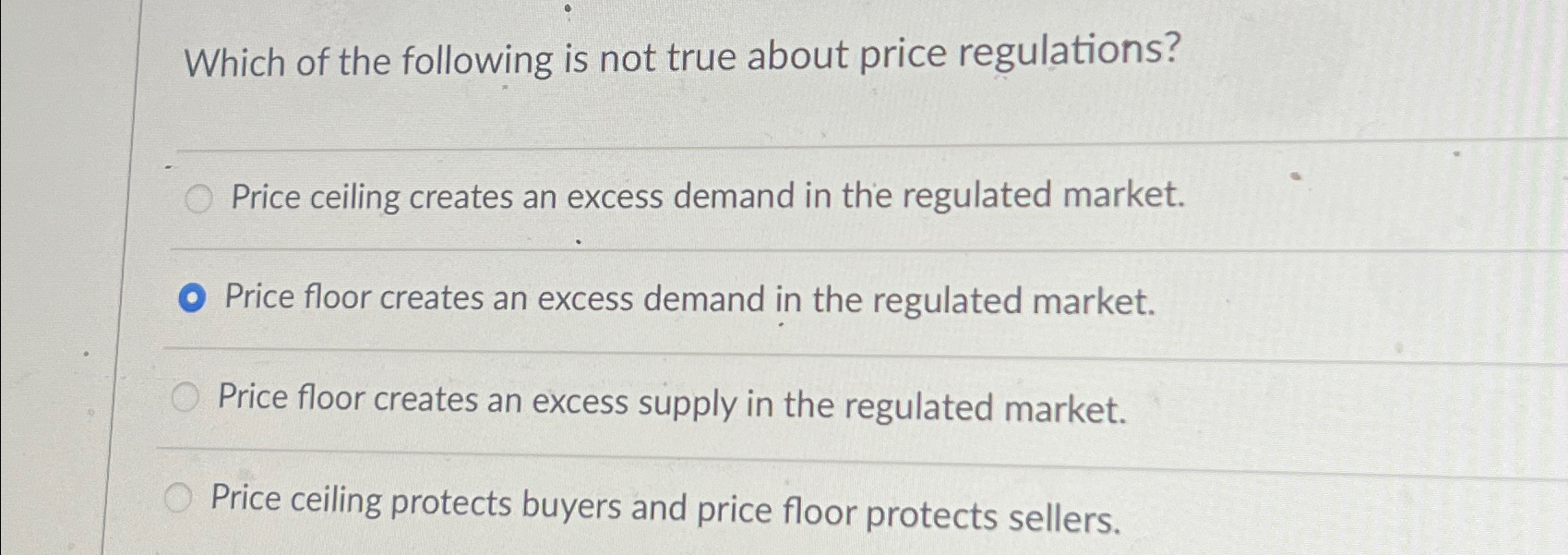 Solved Which of the following is not true about price | Chegg.com