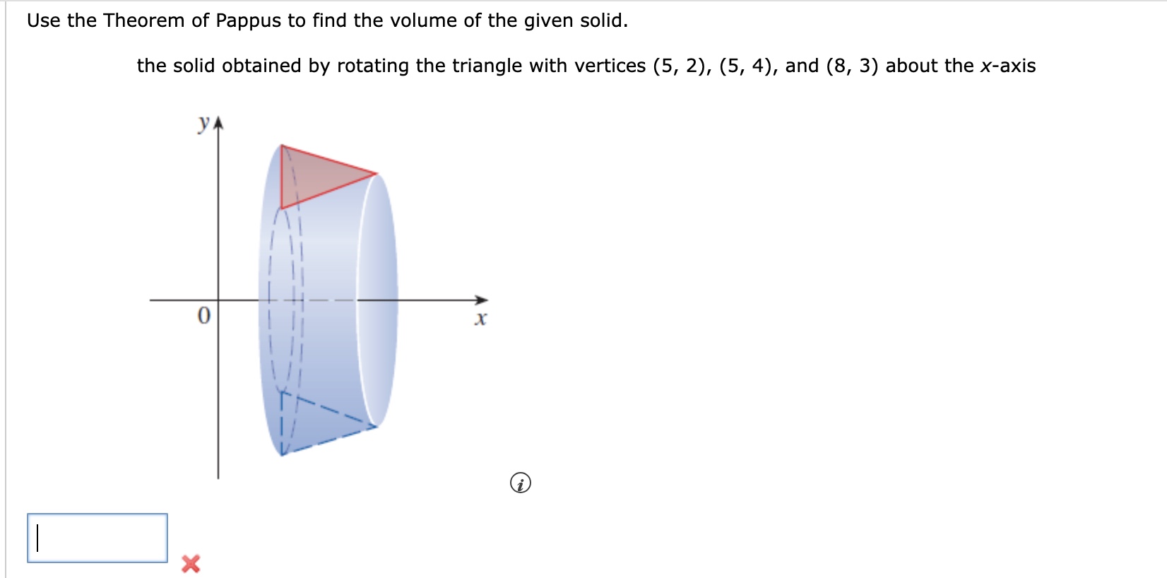 Solved Use the Theorem of Pappus to find the volume of the | Chegg.com
