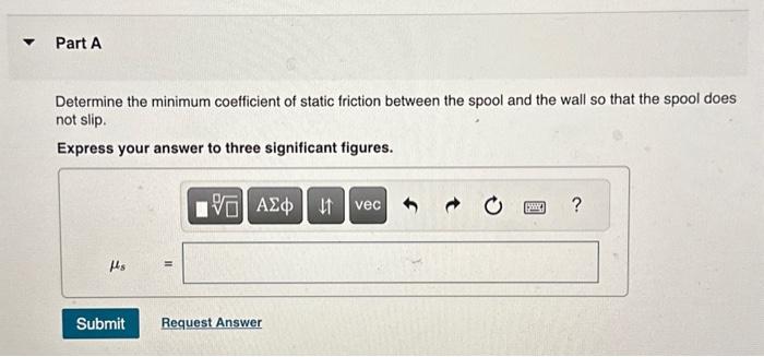 Solved Determine the minimum coefficient of static friction | Chegg.com