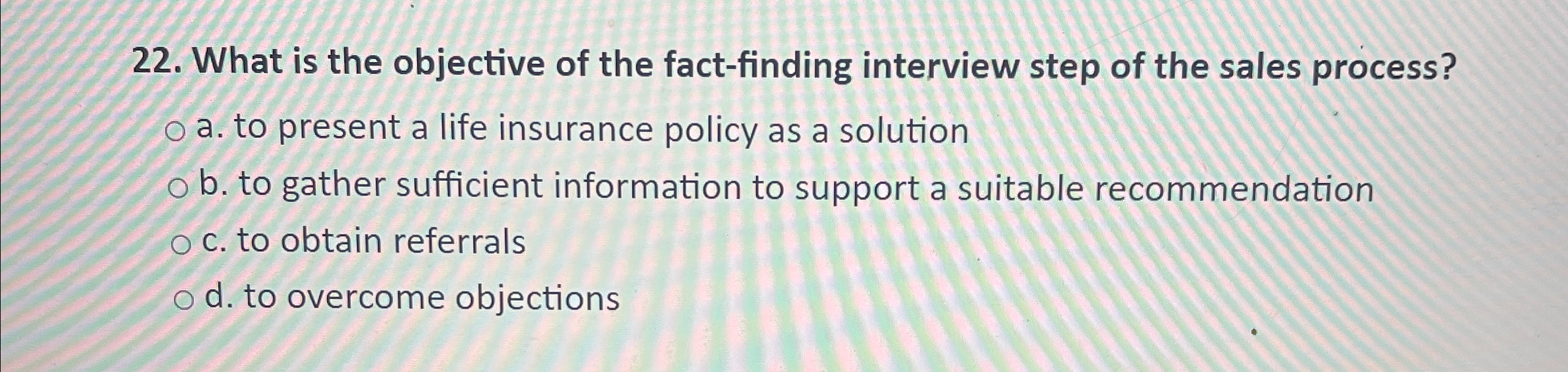 Solved What is the objective of the fact-finding interview | Chegg.com