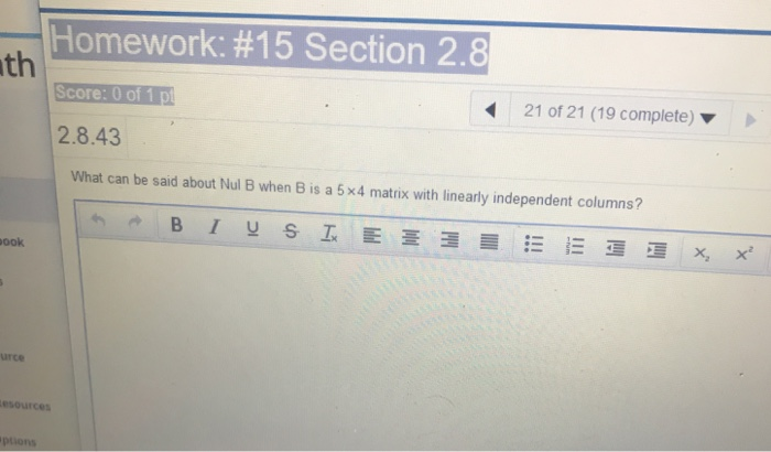 Solved Homework 15 Section 2 8 Th Score 0 Of 1 P 21 Of 21