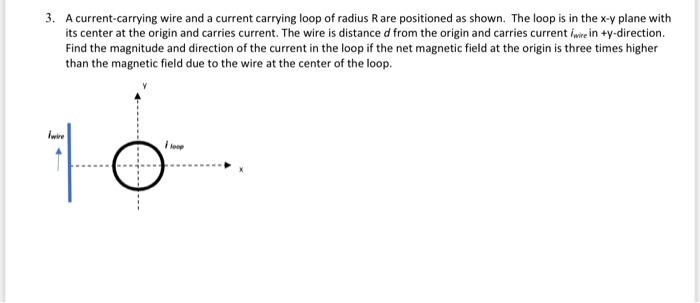 Solved 3. A current-carrying wire and a current carrying | Chegg.com