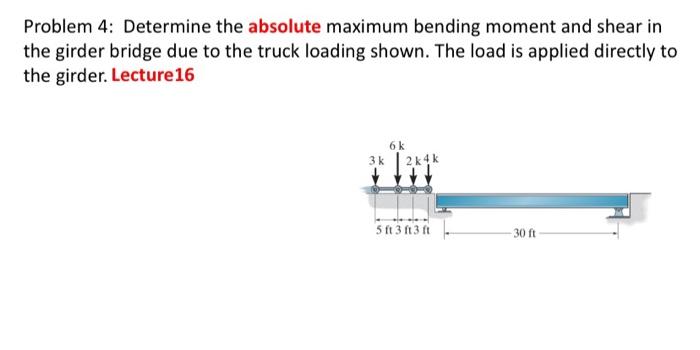 Solved Problem 4: Determine the absolute maximum bending | Chegg.com