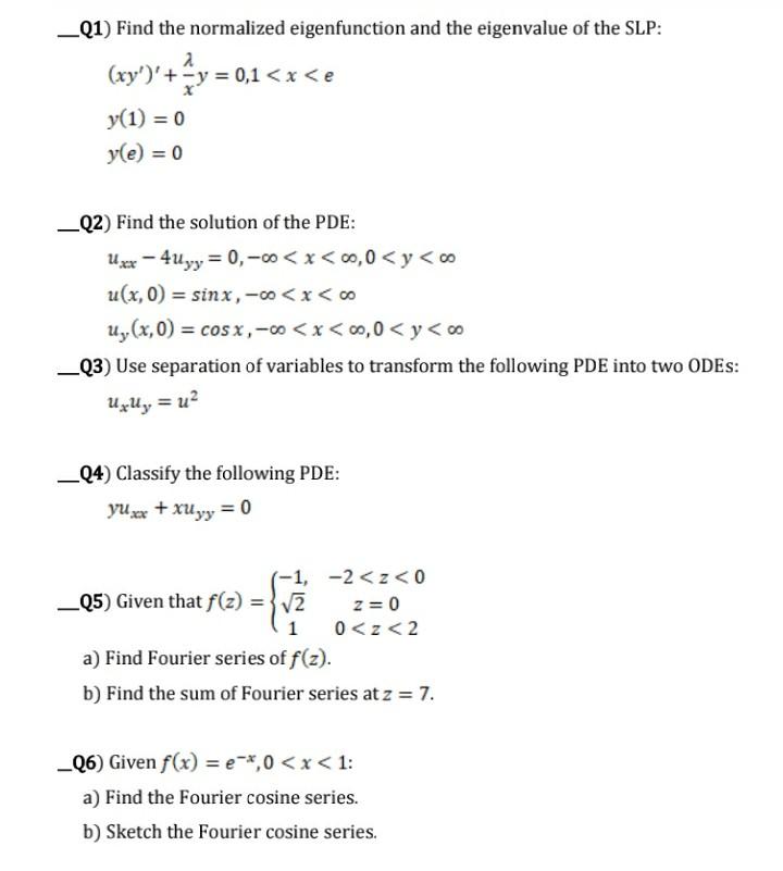 Solved _21) Find the normalized eigenfunction and the | Chegg.com