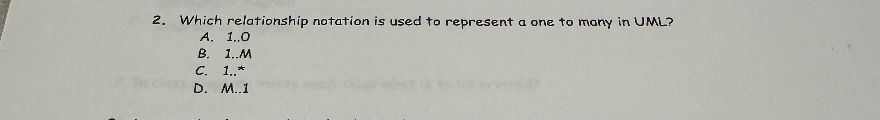 Solved Which relationship notation is used to represent a | Chegg.com