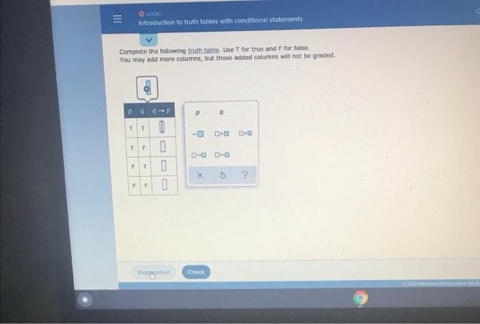 Solved III OLOGIC Introduction to truth tables with | Chegg.com