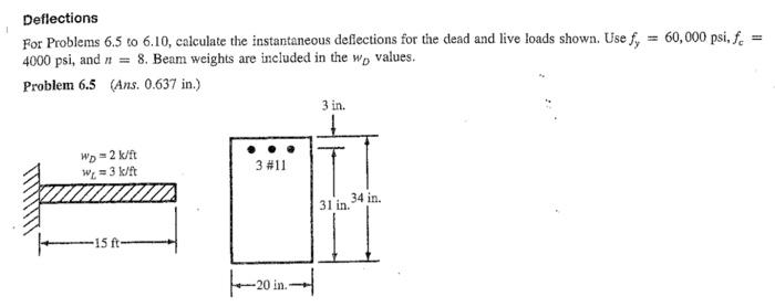 Solved Deflections For Problems 6.5 to 6.10, calculate the | Chegg.com