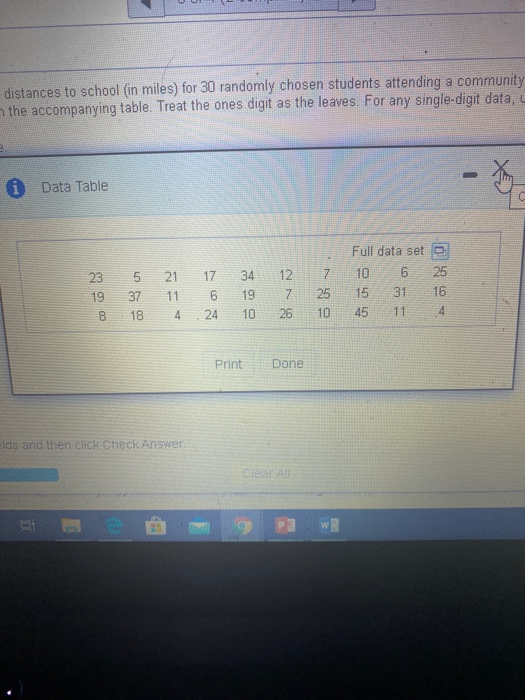 Solved the following data are the daily round-trip distances | Chegg.com