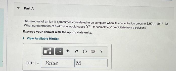 Solved The hydroxide ion has the formula OH−. The | Chegg.com