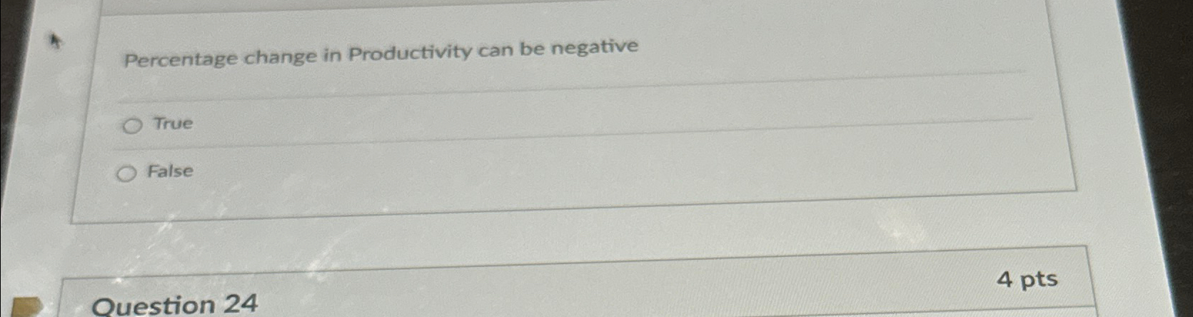 Solved Percentage change in Productivity can be | Chegg.com