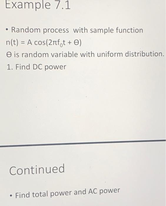 Solved - Random process with sample function | Chegg.com