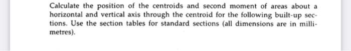 Solved Calculate the position of the centroids and second | Chegg.com