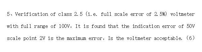 Solved Verification of class 2.5 (i.e. full scale error of | Chegg.com