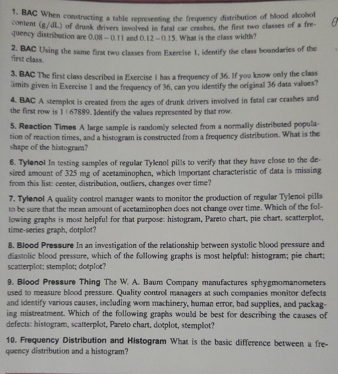 Solved 0 1. BAC When constructing a table representing the | Chegg.com