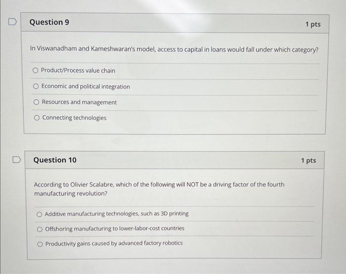 Solved In Viswanadham and Kameshwaran's model, access to | Chegg.com